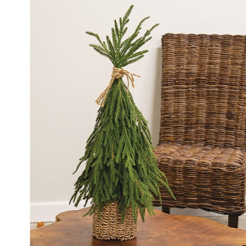 Drooping Soft Touch Austrian Pine Tree in Basket - 25" – Primitive ...