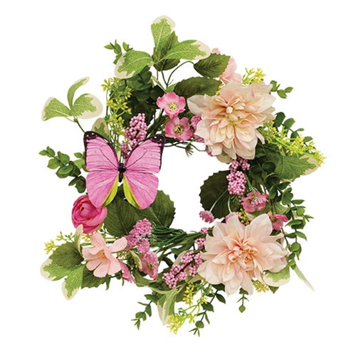 Blushing Butterfly Garden Candle Ring - 6.5" – Primitive Renditions