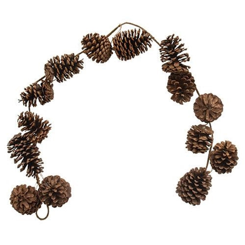 Natural Pine Cone Garland – Primitive Renditions