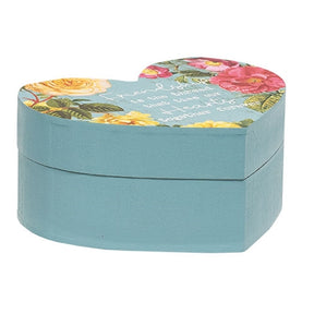 Friendship is the Thread Vintage Rose Heart Trinket Box – Primitive ...