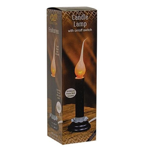 5" Black Electric Flicker Candle Lamp – Primitive Renditions