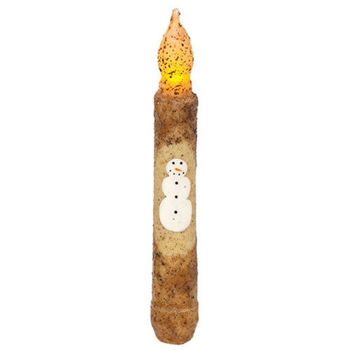 Grungy Smiling Snowman Timer Taper – Primitive Renditions