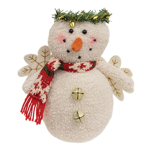 Angel Snowman w/Gold Halo Short – Primitive Renditions