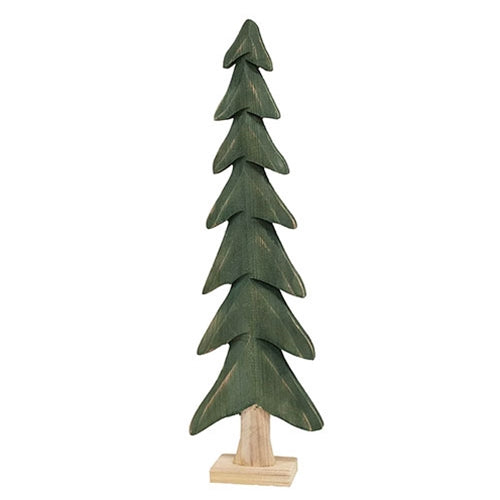 Dark Green Wooden Tree 22" – Primitive Renditions