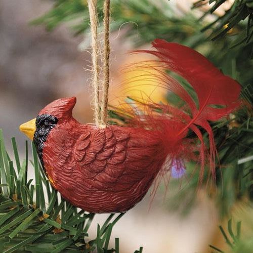 Resin Cardinal Ornament – Primitive Renditions