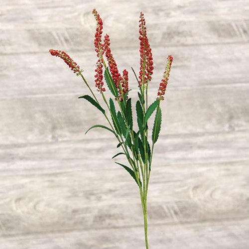 Icker Flower & Leaves Spray Red – Primitive Renditions