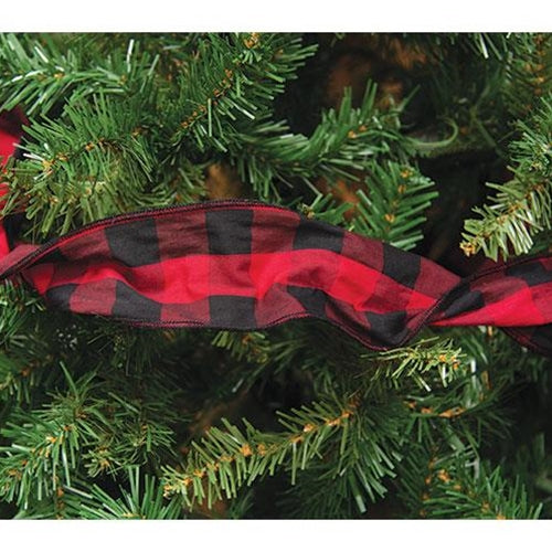 Wired Red & Black Buffalo Check Ribbon 3" x 9 Yds. – Primitive Renditions