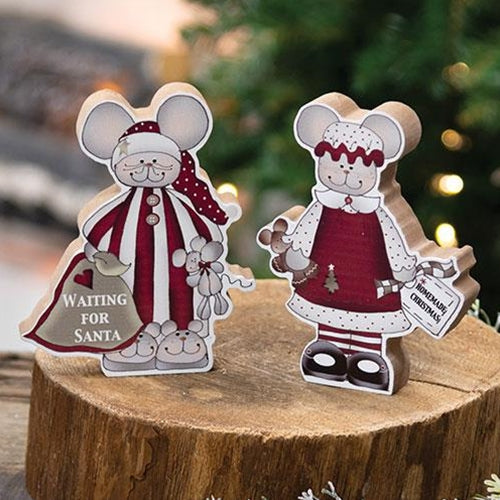 Waiting For Santa Chunky Mouse 2 Asstd. – Primitive Renditions