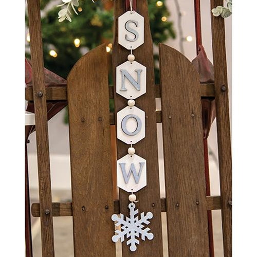 Vertical Snow Tag Garland – Primitive Renditions
