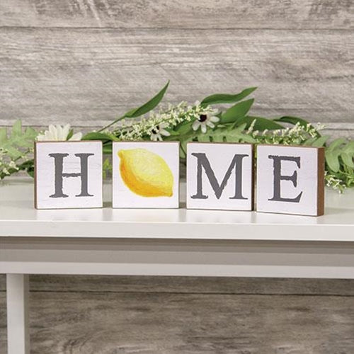4/Set Lemon "Home" Blocks – Primitive Renditions