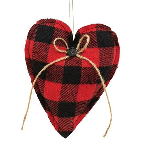 Buffalo Check Heart Ornament – Primitive Renditions