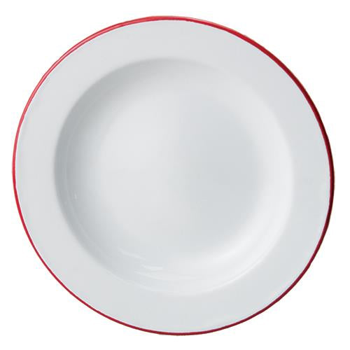 Red Rim Enamel Salad Plate – Primitive Renditions